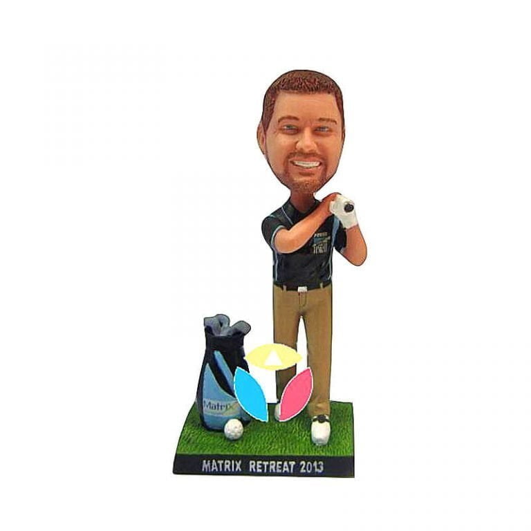 Custom Golfer Bobblehead - Custom Bobble Head Figures