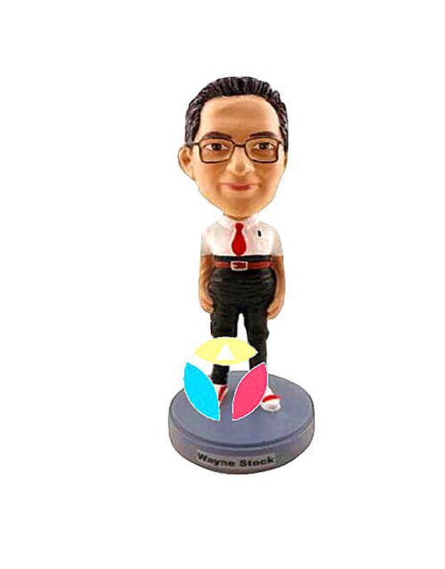 Man waving hand bobblehead - Prime Bobbleheads