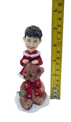 Child With Bear Custom Bobblehead Based On Your Photos